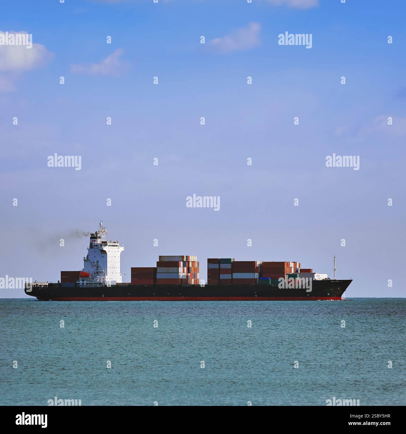 Big Container Ship in the Black Sea Varna, Bulgaria, Europe Stock Photo ...