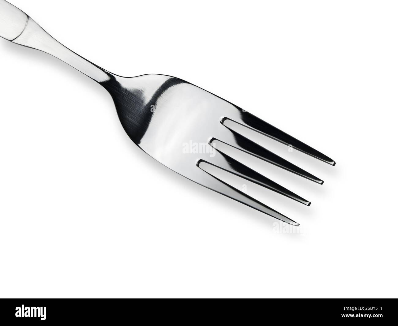 Single fork over the white background Stock Photo - Alamy