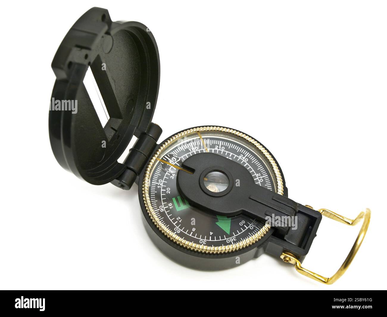 Single compass against the white background Stock Photo - Alamy