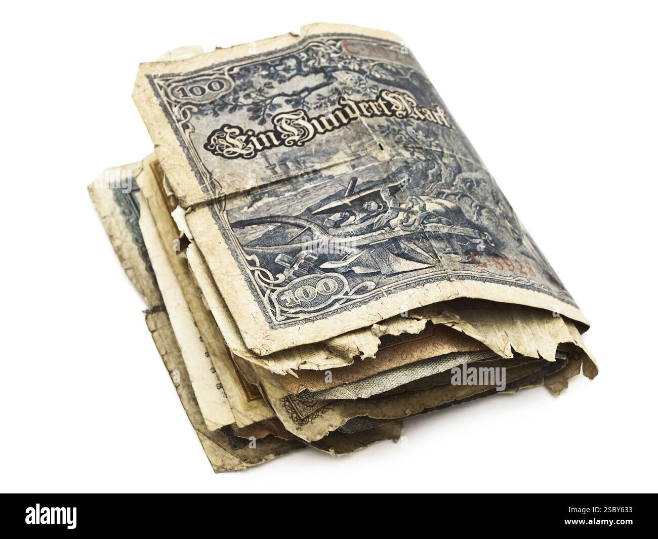 Different old paper currency over the white background Stock Photo - Alamy