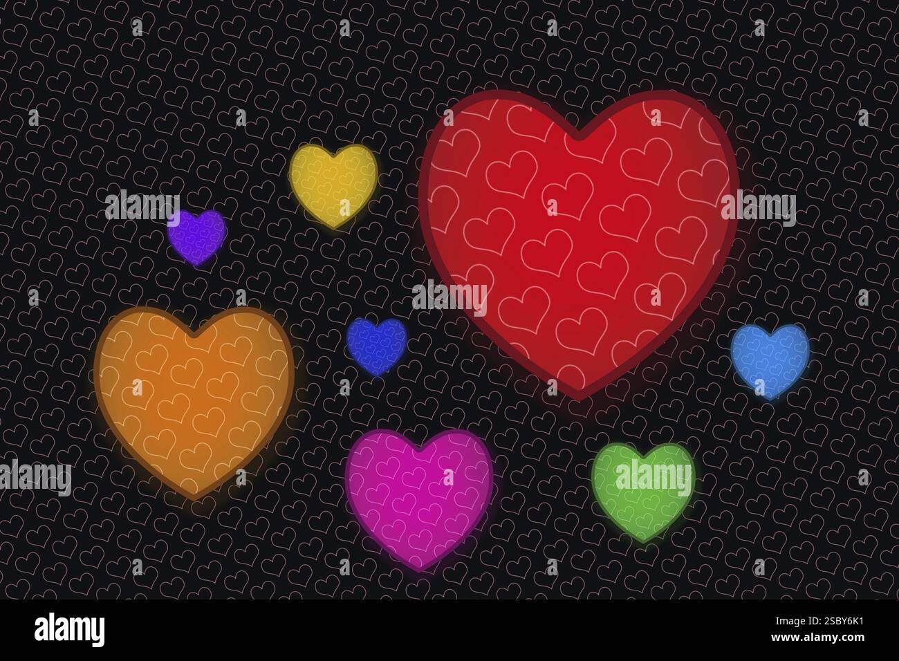 Elegant decorative heart pattern design for fabric, wallpaper, gift ...