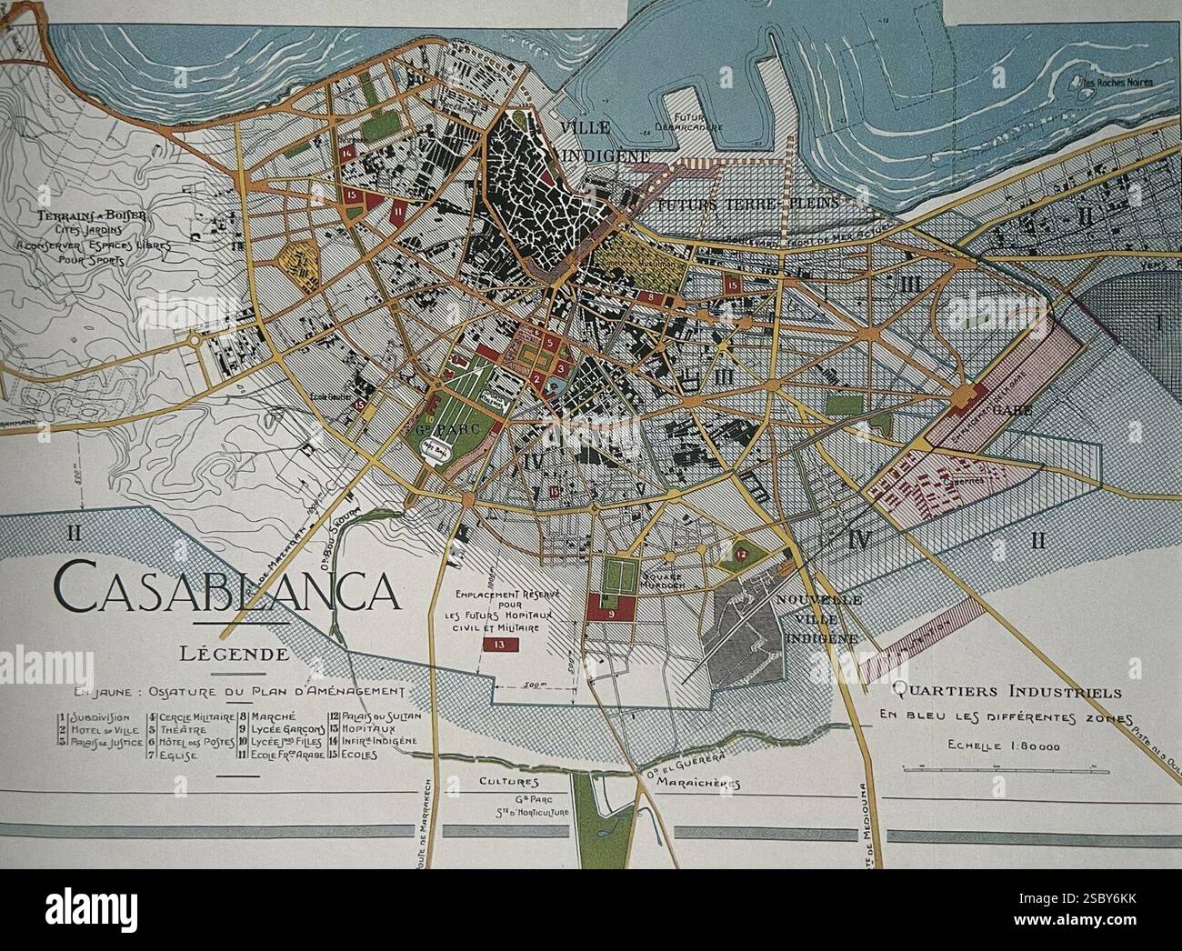 Henri Prost, Development and extension plan of 1917 Stock Photo - Alamy