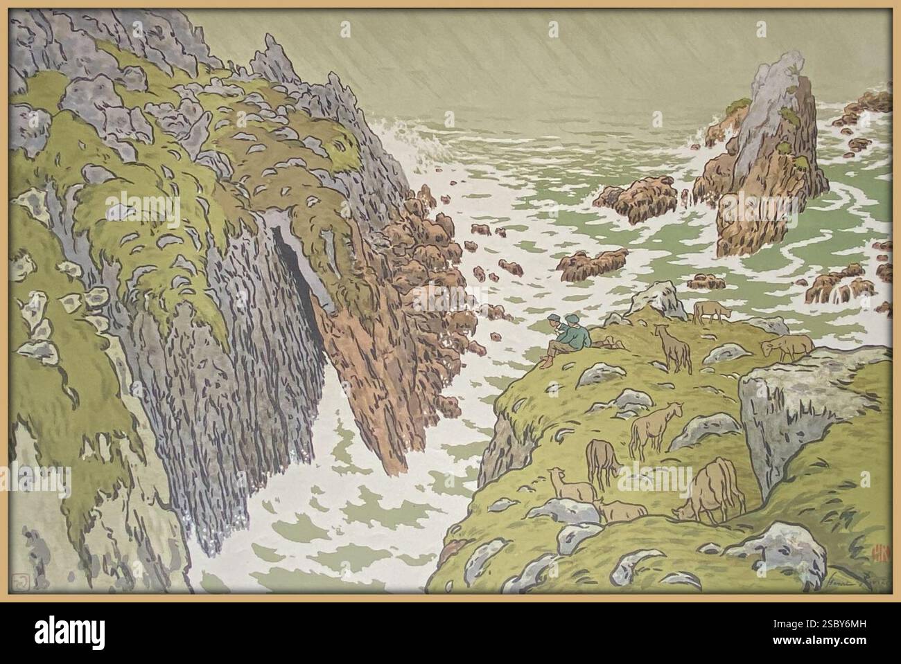 Henri Riviere Aspects nature Falaise Stock Photo - Alamy