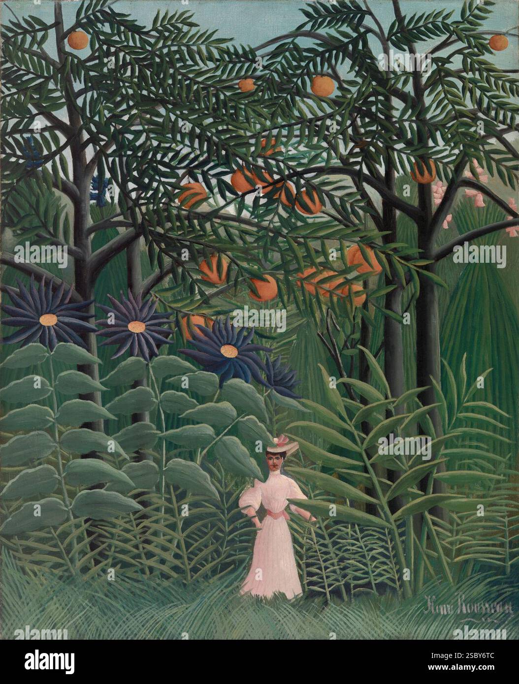 Henri Rousseau - Woman Walking in an Exotic Forest (Femme se promenant ...