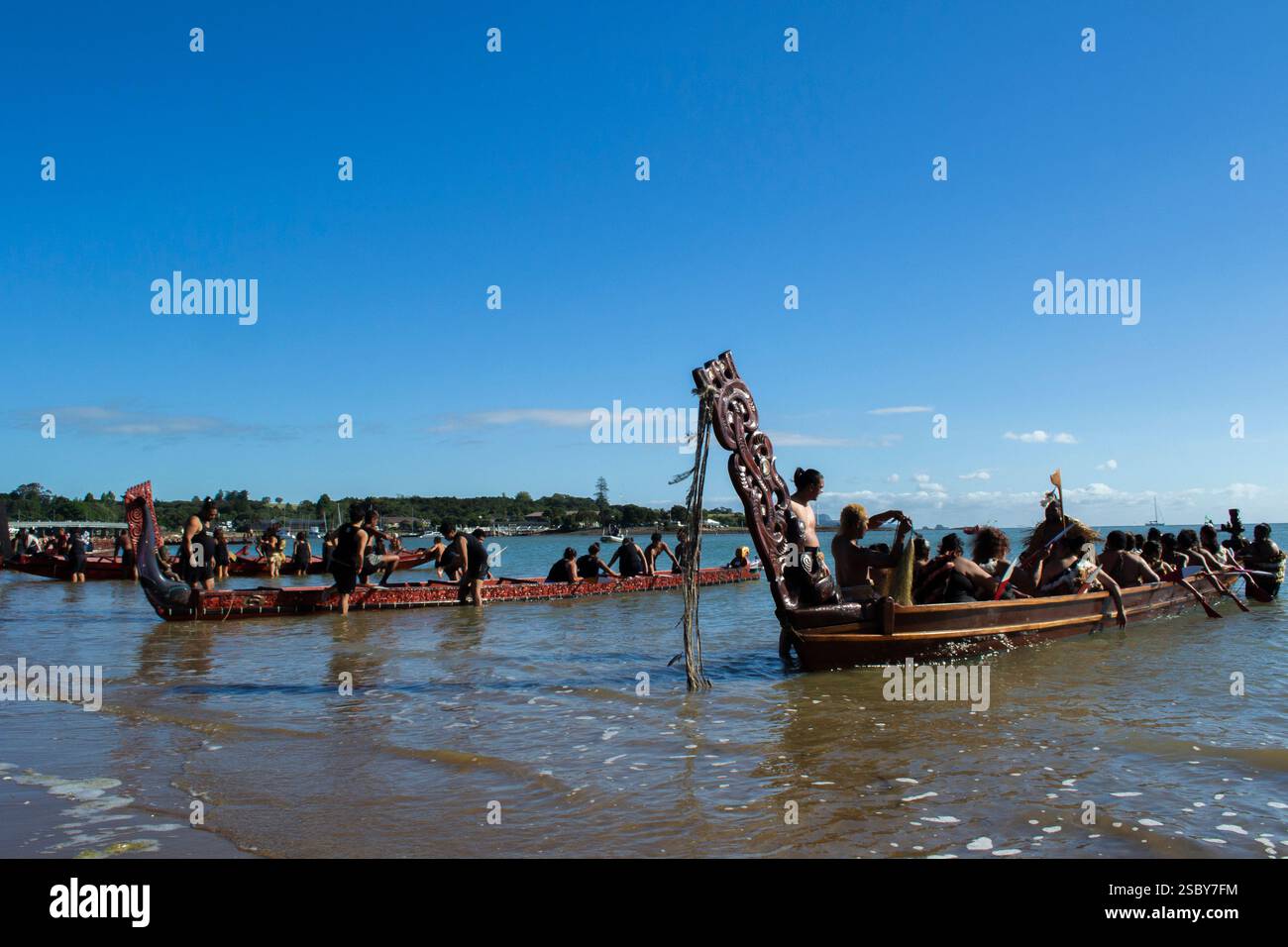 Waitangi, New Zealand. Maori waka Stock Photo - Alamy