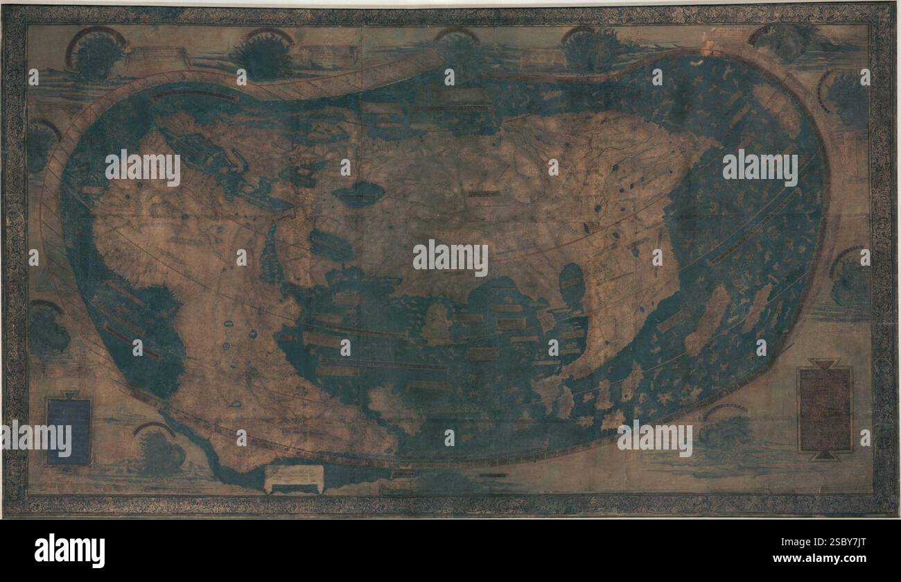 Map of the world by henricus martellus hi-res stock photography and ...