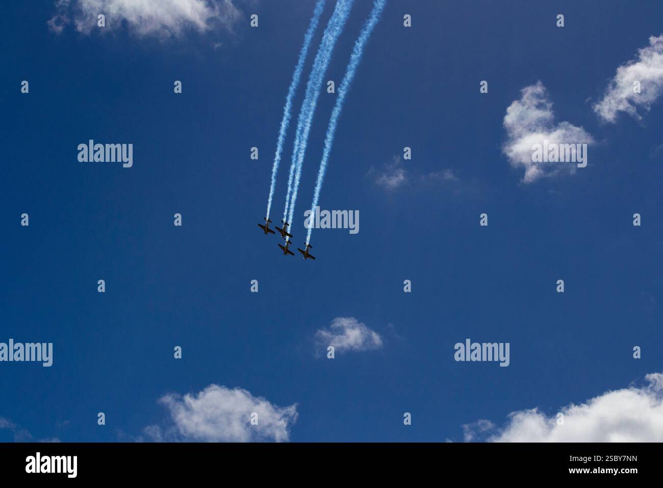 Waitangi, New Zealand. Stunt planes flying in formation Stock Photo - Alamy