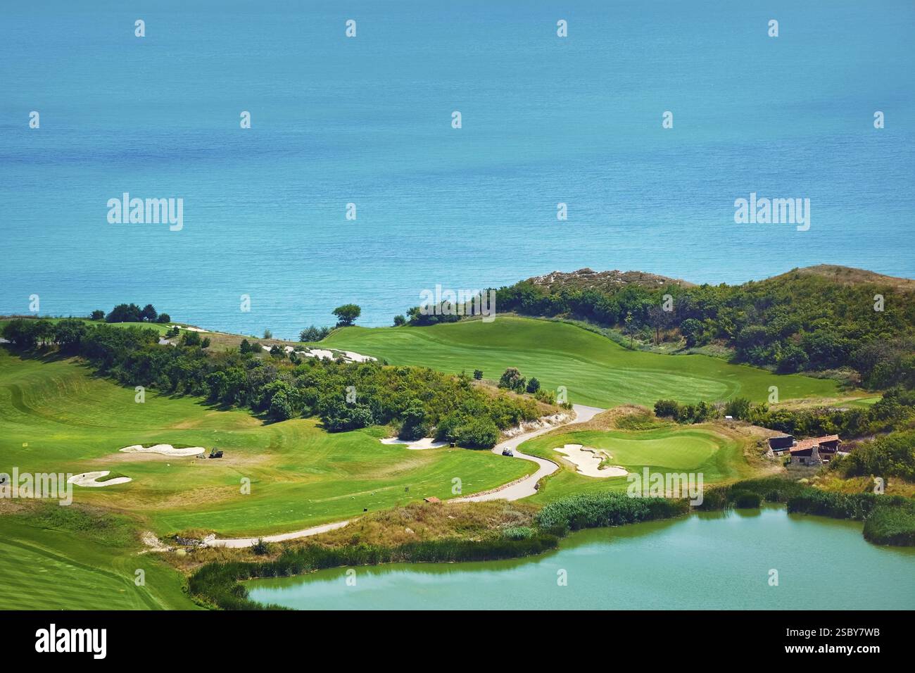 Golf Course on the Sea Shore of Black Sea Kavarna, Bulgaria, Europe ...