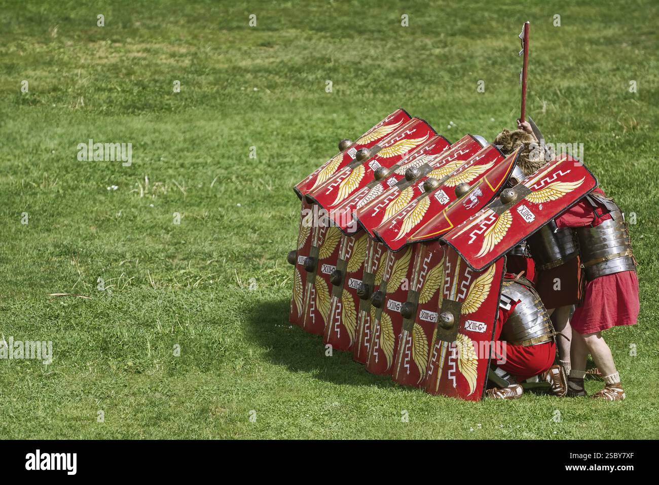 The defensive structure of the Roman legionnaires Alba Iulia, Romania ...