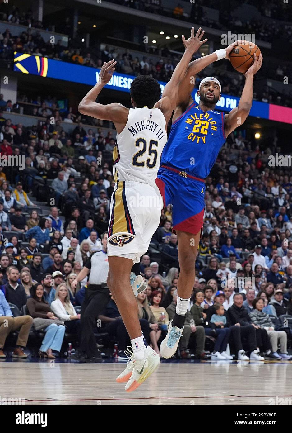 Denver Nuggets forward Zeke Nnaji (22) drives to the basket as New ...