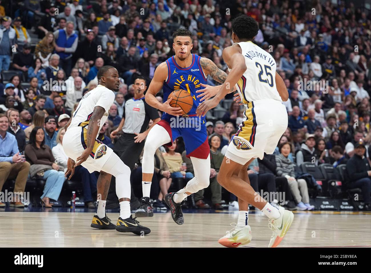 Denver Nuggets forward Michael Porter Jr. (1) drives between New ...