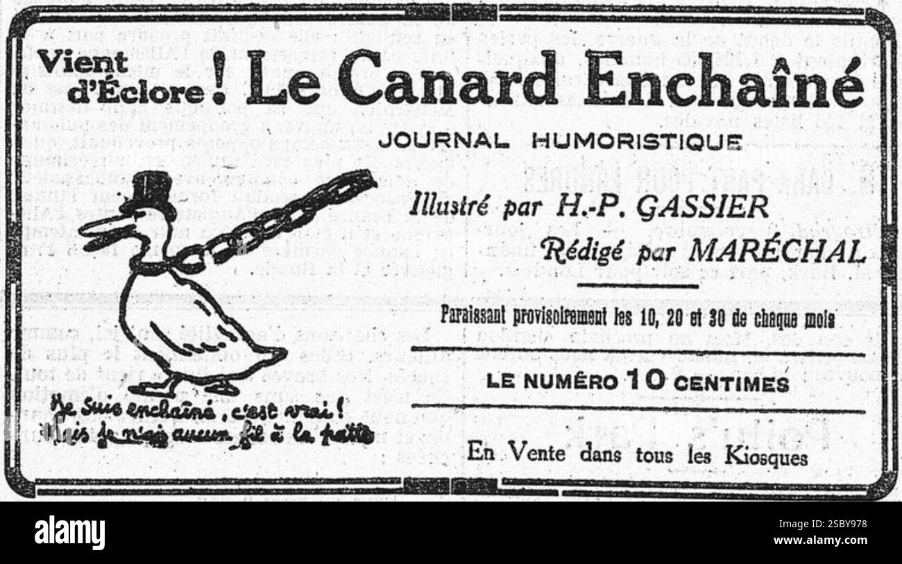 Henri-Paul Gassier - Le Canard enchaîné vient d'éclore Stock Photo - Alamy