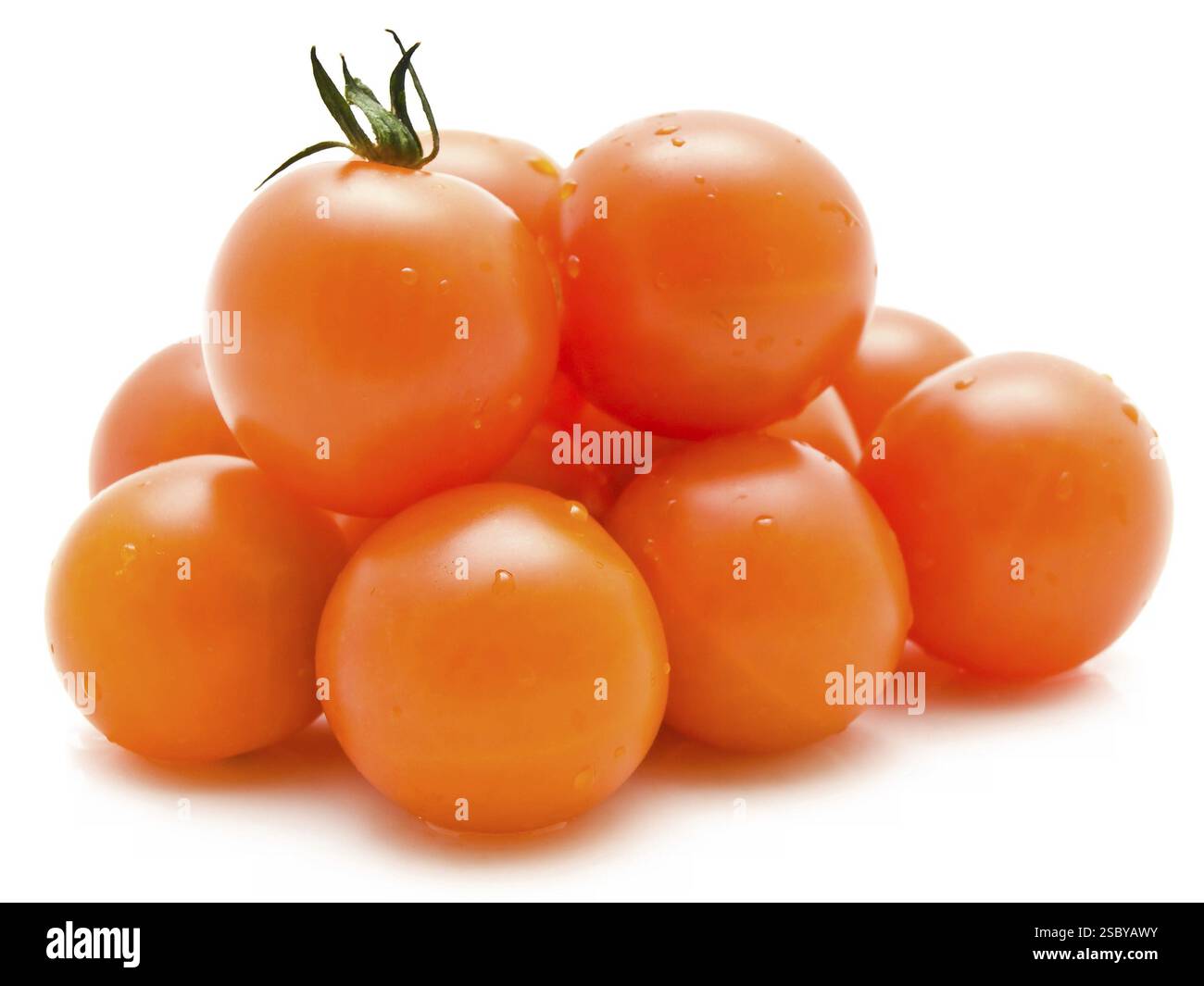 Small red tomatoes over the white background Stock Photo - Alamy