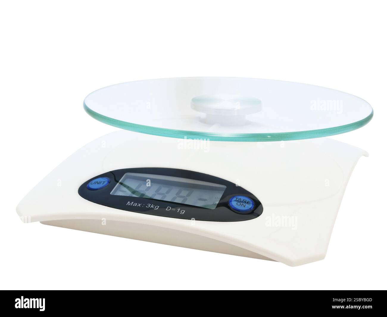 Electronic Scales Against The White Background Stock Photo - Alamy