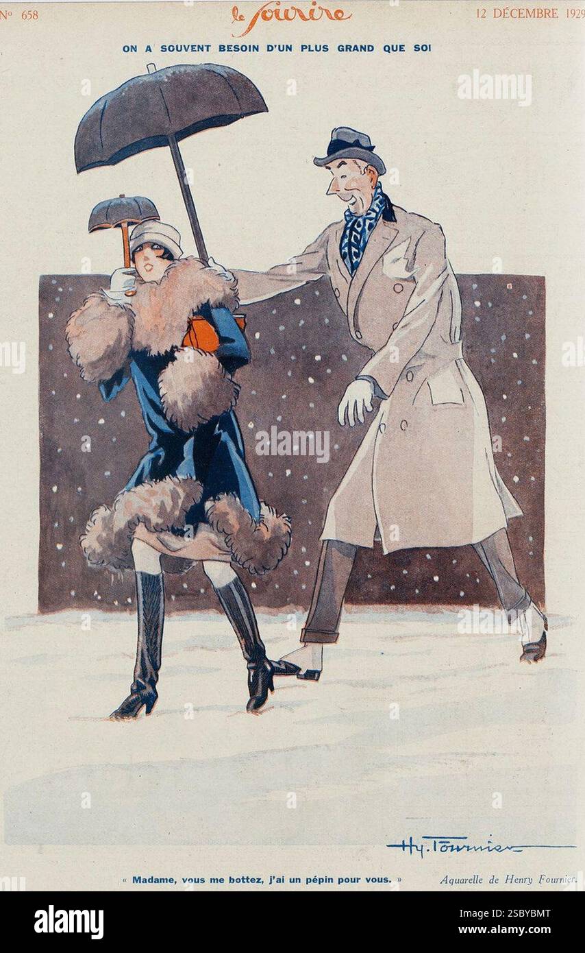 Henry Fournier - Le Sourire - 12 décembre 1929 Stock Photo - Alamy