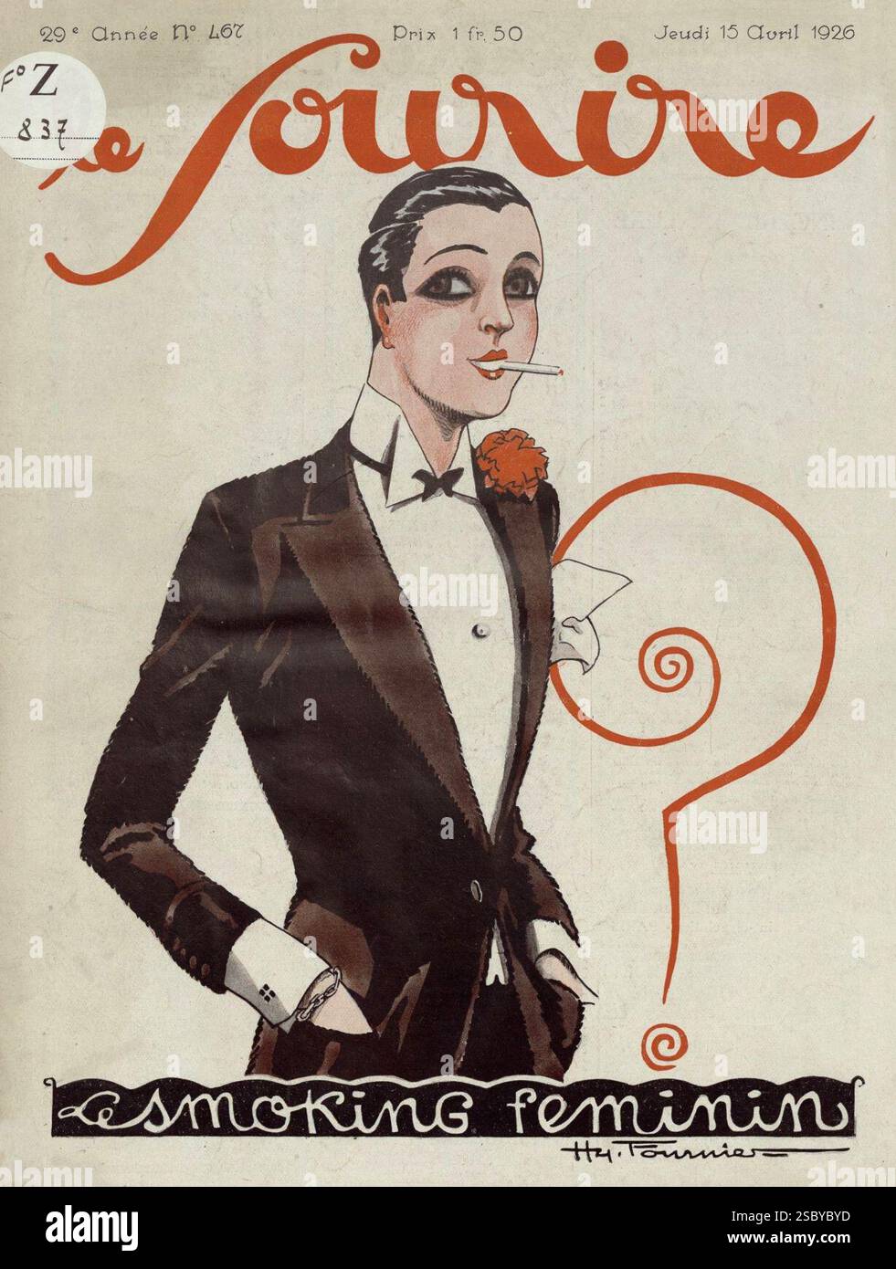 Henry Fournier - Le Sourire 15 avril 1926 Stock Photo - Alamy