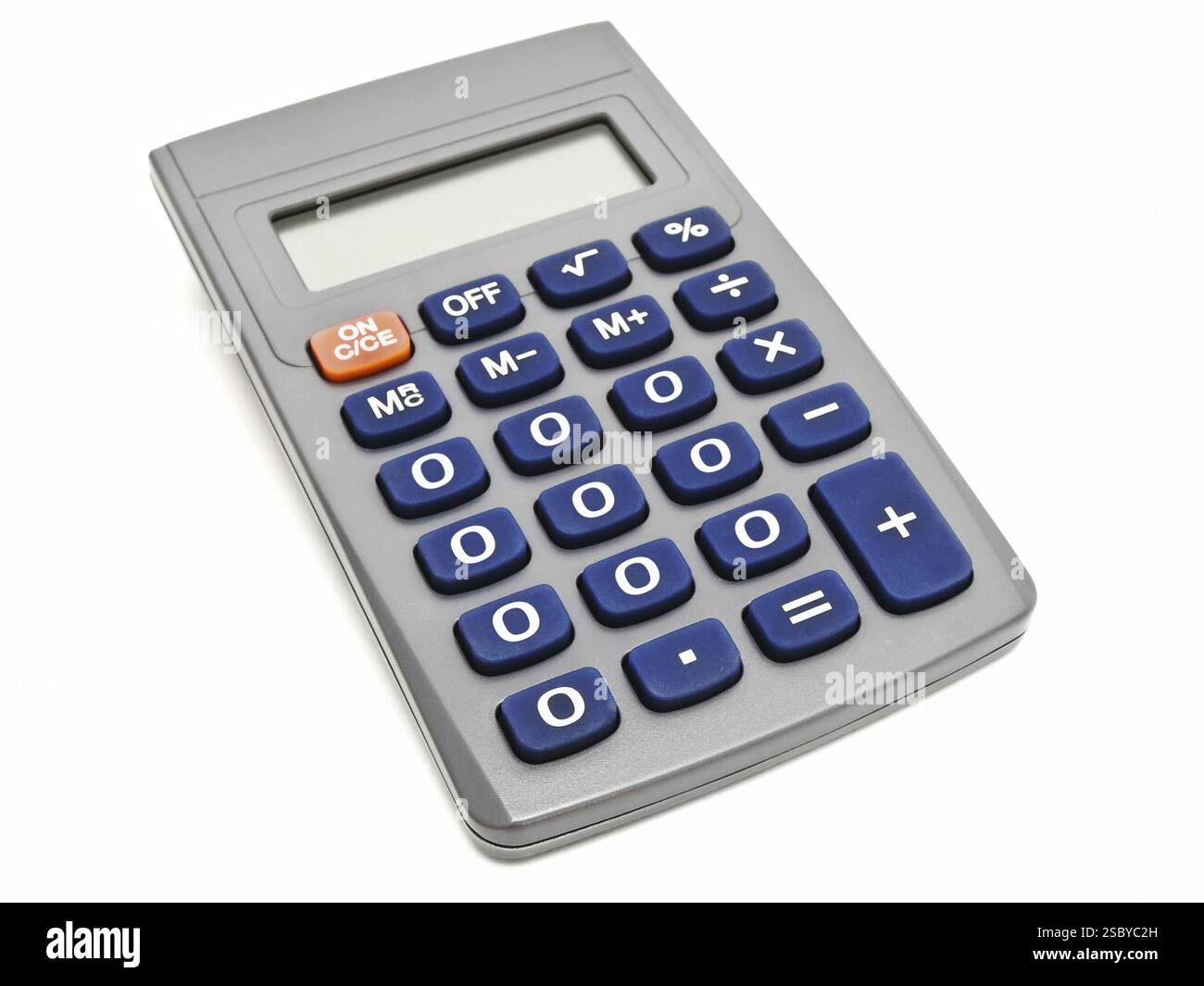 Single Zero Calculator Against The White Background Stock Photo - Alamy