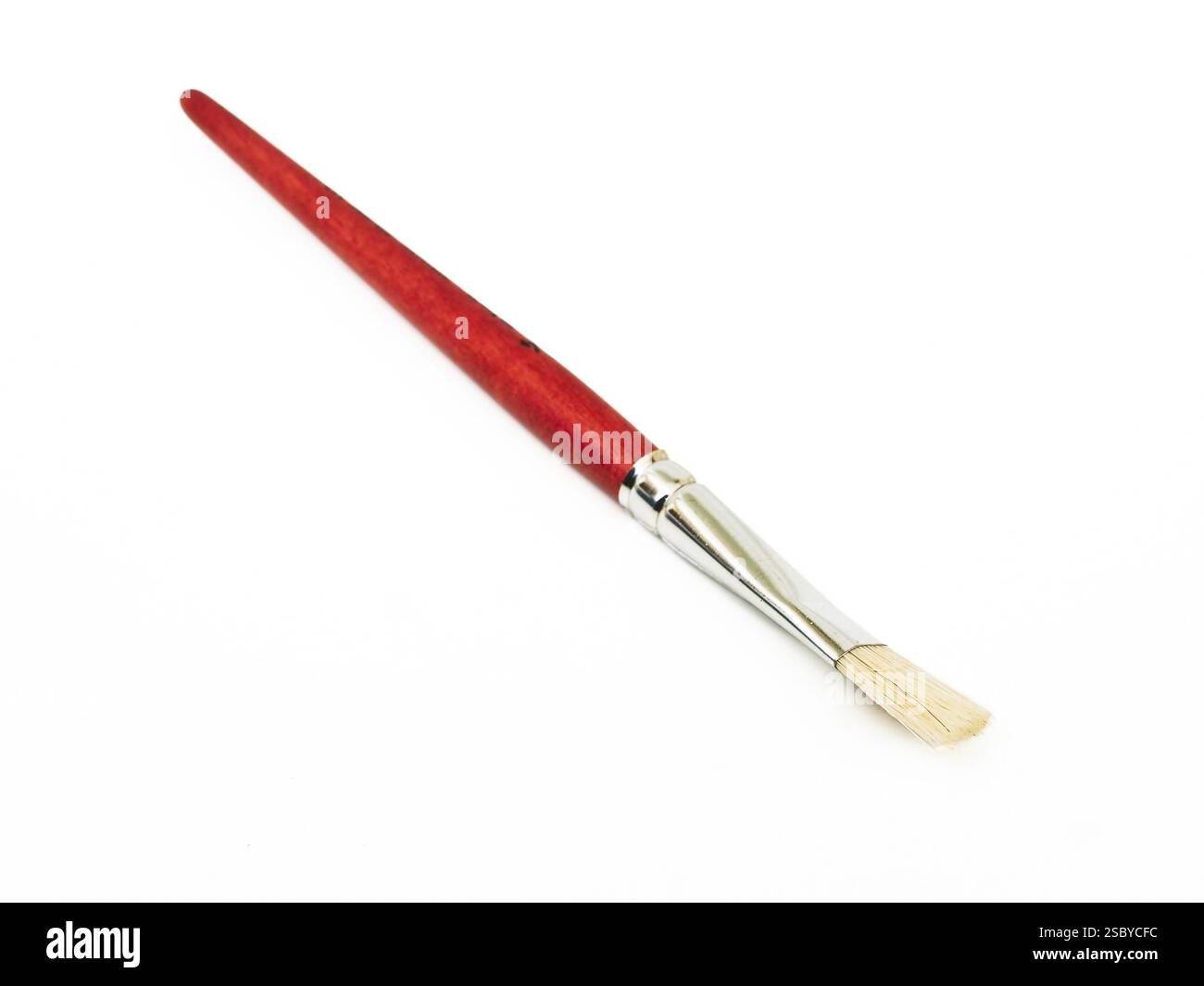 Single paintbrush over white background Stock Photo - Alamy