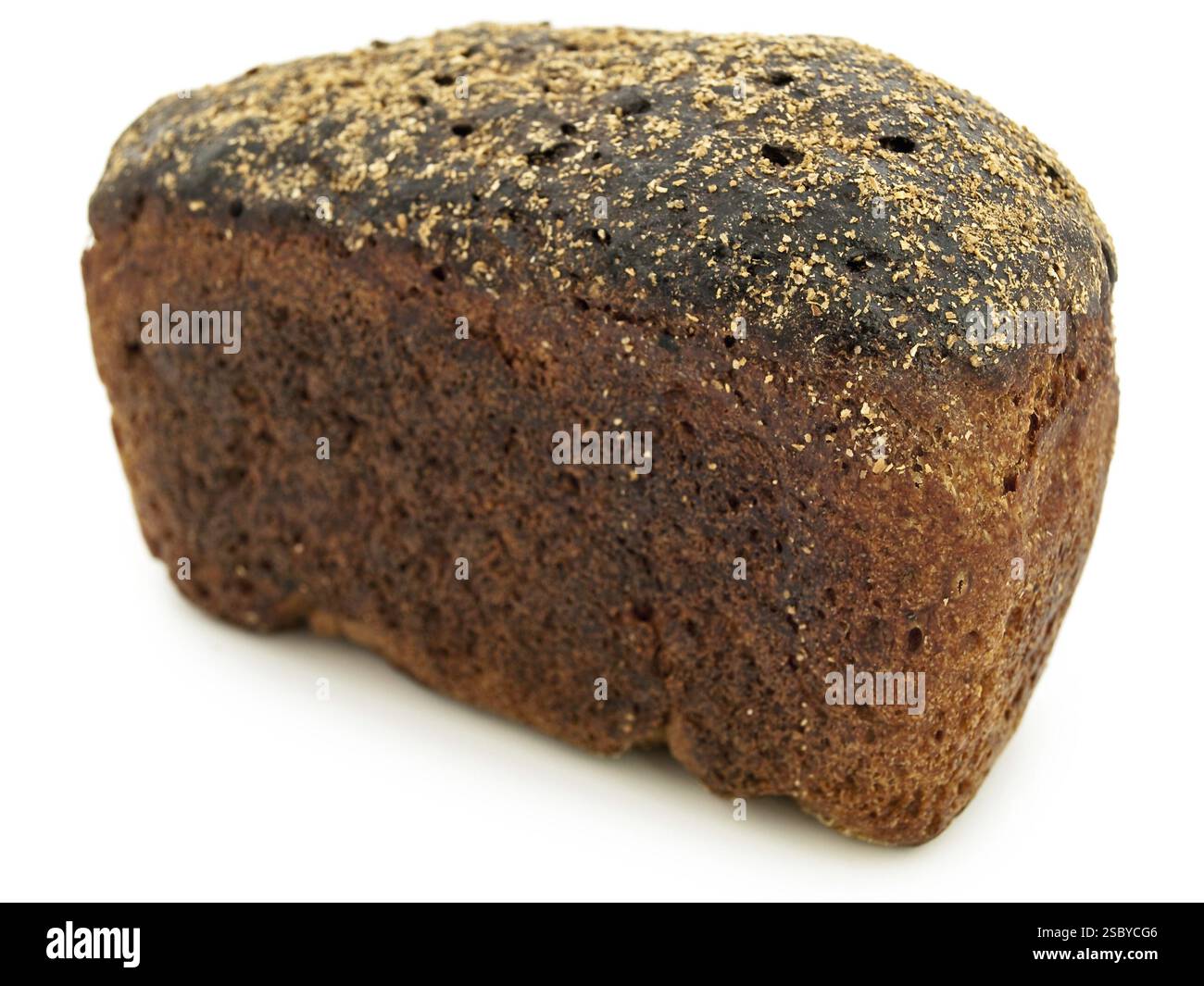 One Piece Of Bread Against White Background Stock Photo - Alamy