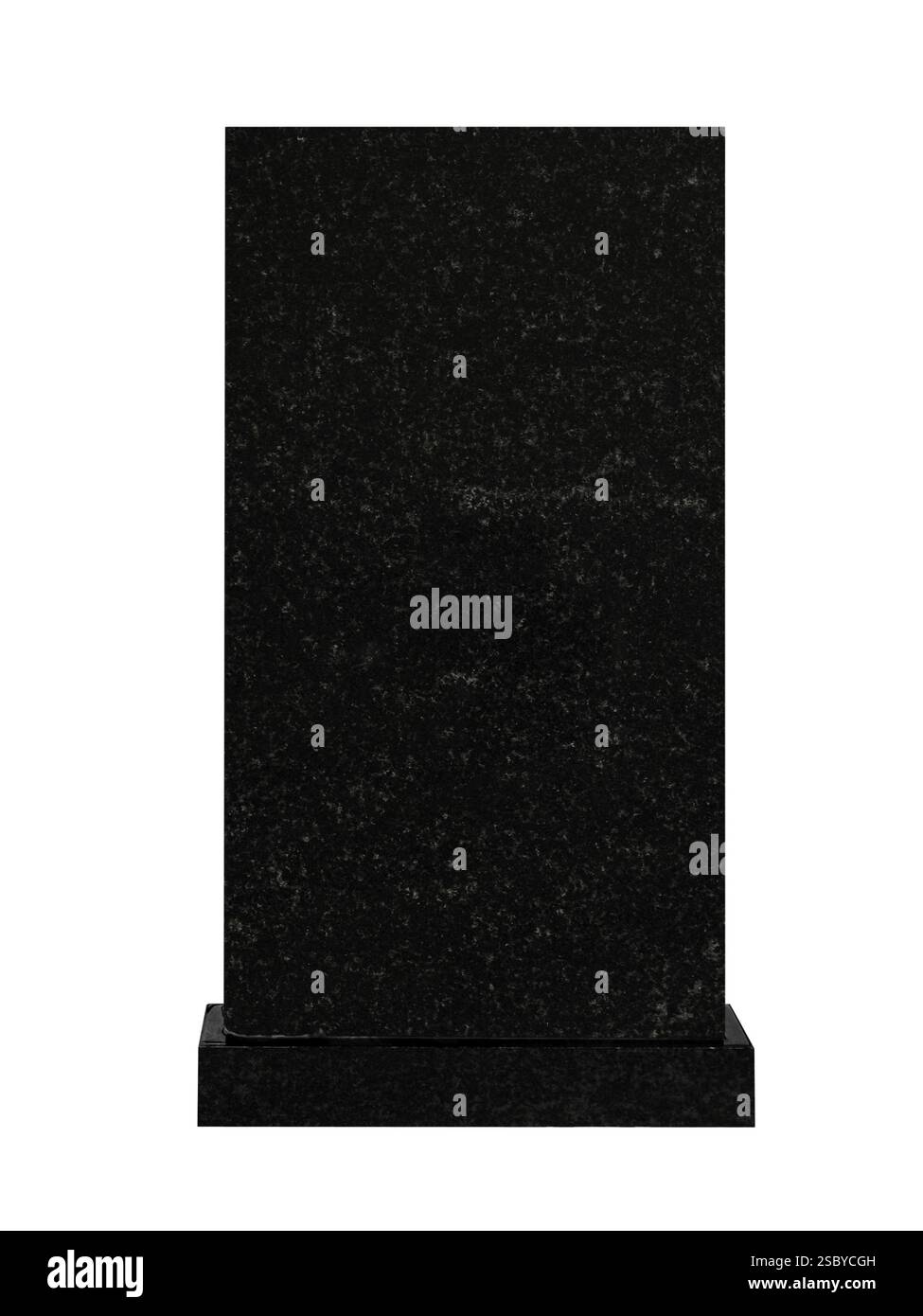 Empty black granite tombstone isolated on white Stock Photo - Alamy