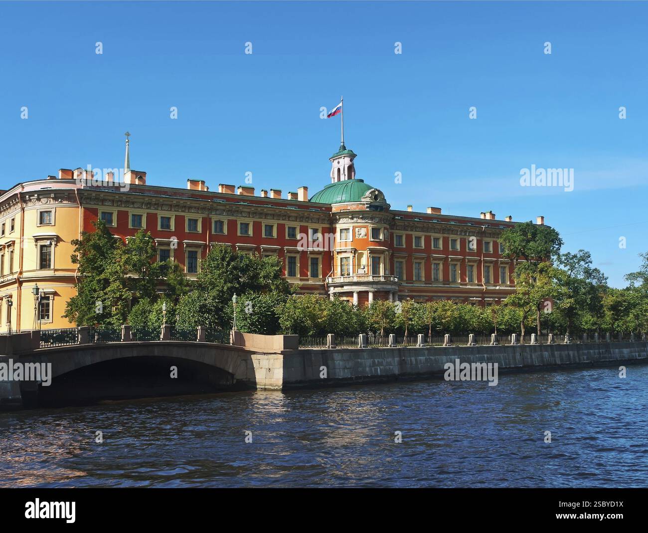 Old historical building at street of fiver Mojka, St. Petersburg Stock ...