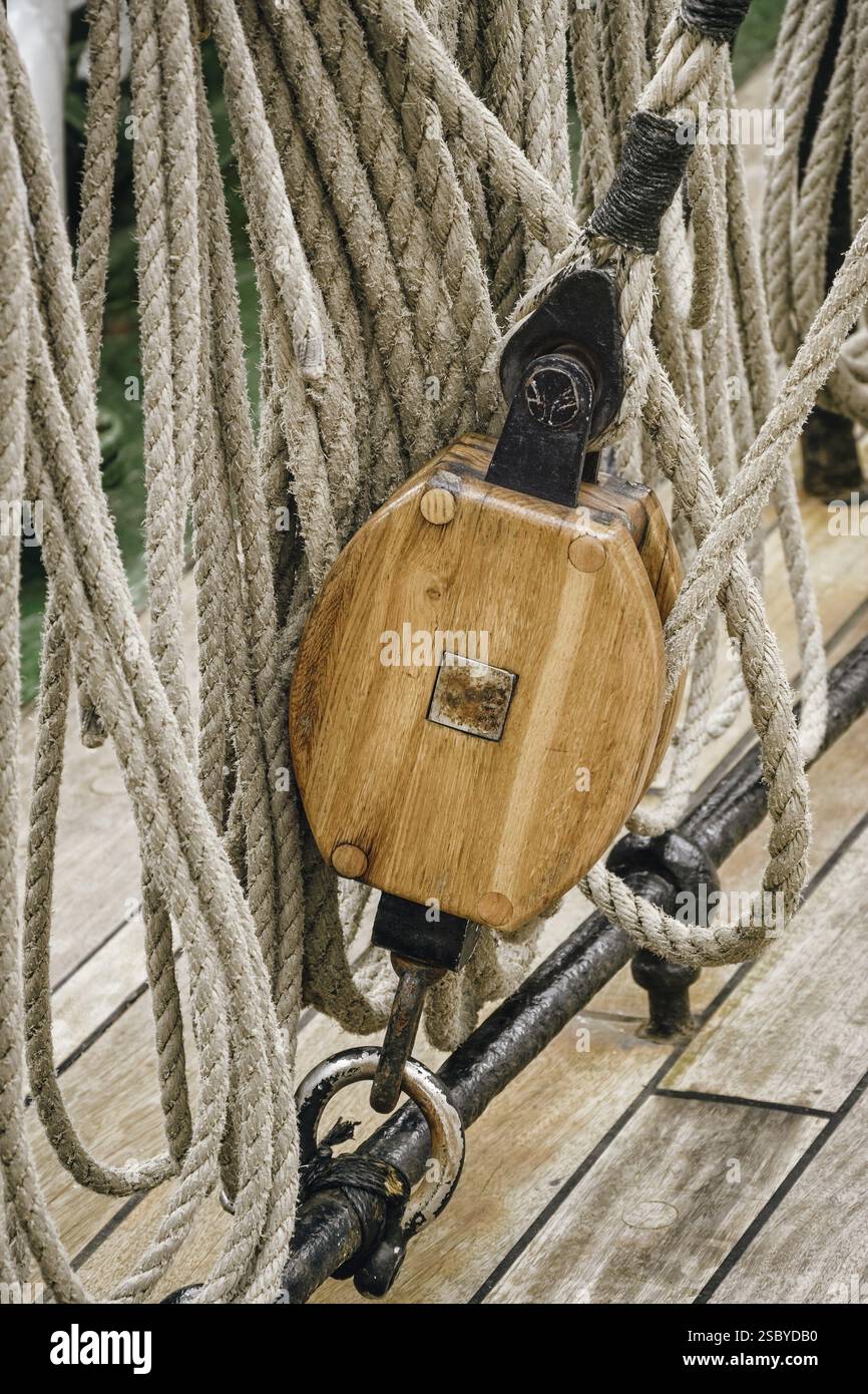 Running Rigging Alongside The Sailing Ship Varna, Bulgaria, Europe ...