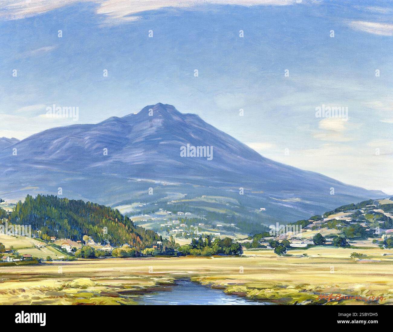 Henry Joseph Breuer - Mount Tamalpais signed and dated 'H Stock Photo ...