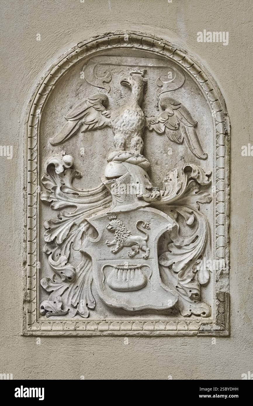 Bas-relief in the Form of a Coat of Arms on the Wall of an Old Building ...