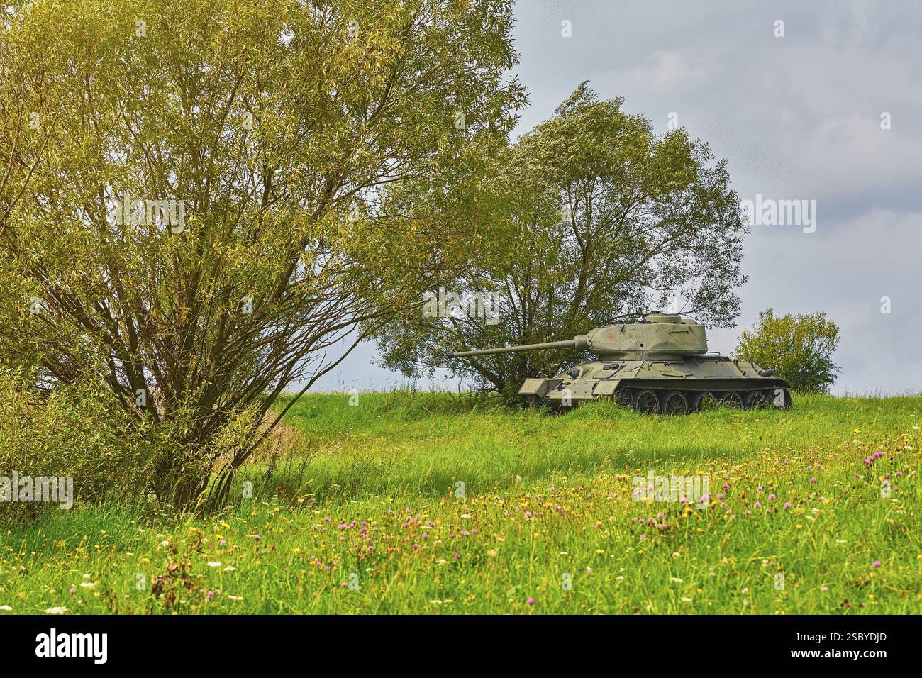 Tank of World War 2 on the Battle Field Kapisova, Slovakia, Europe ...