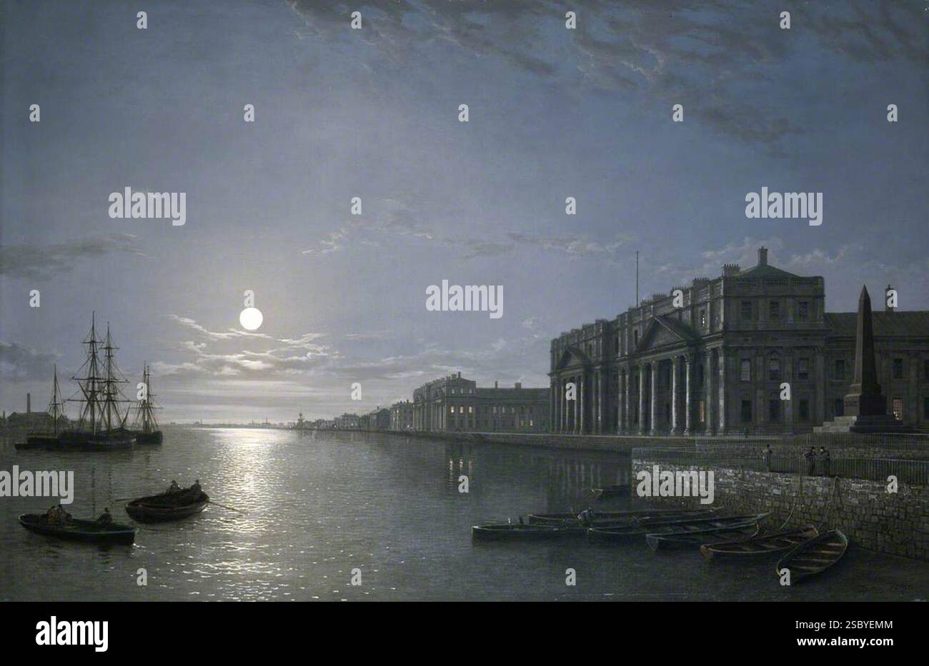 Henry Pether (1800-1880) - The Thames and Greenwich Hospital by ...