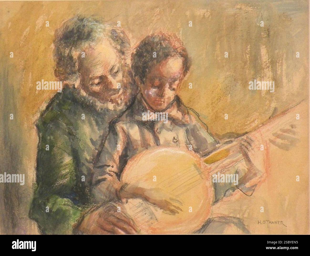 Henry Ossman Tanner, Banjo lesson, another version Stock Photo - Alamy