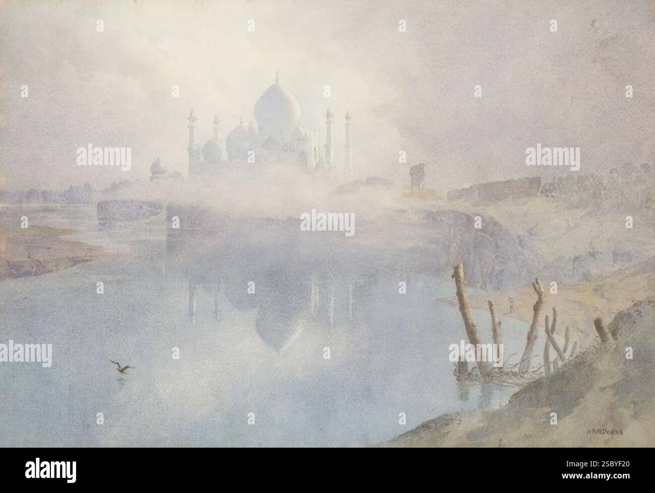 Henry Richard Beadon Donne - THE TAJ MAHAL, AGRA signed l Stock Photo ...