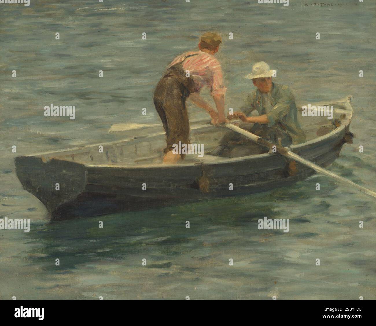 Henry Scott Tuke - Going Ashore for the Skipper (1902 Stock Photo - Alamy