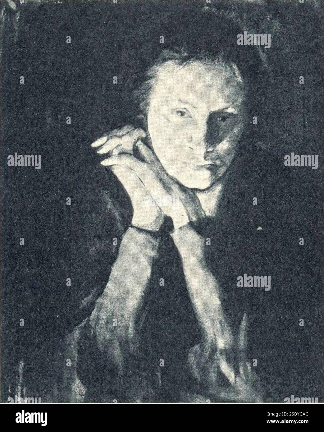 Henryk Grombecki, Polish painter (1883-1933), Portrait of Artist's Wife ...