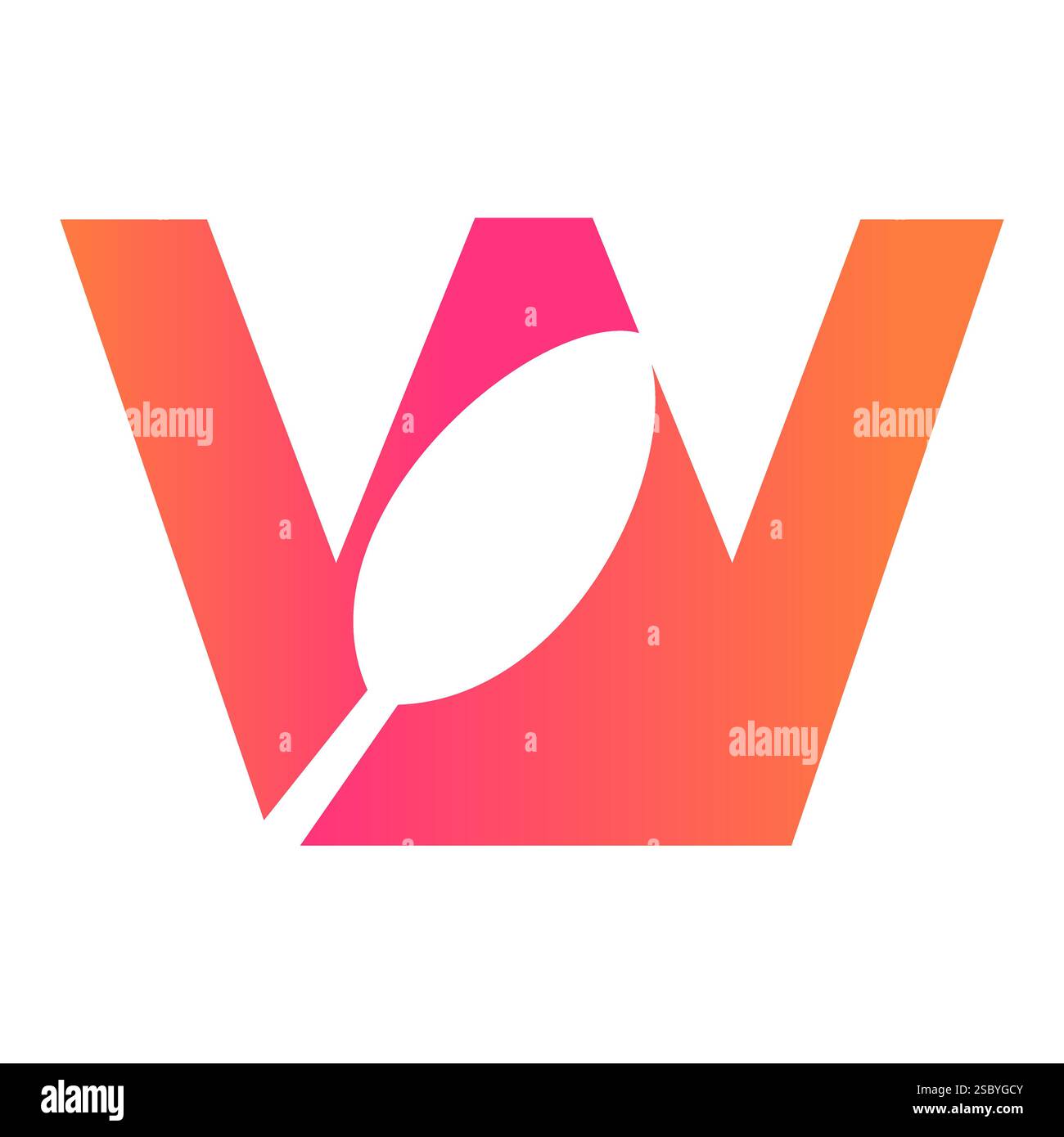 Initial Restaurant Logo On Letter W With Spoon Symbol Vector Template ...