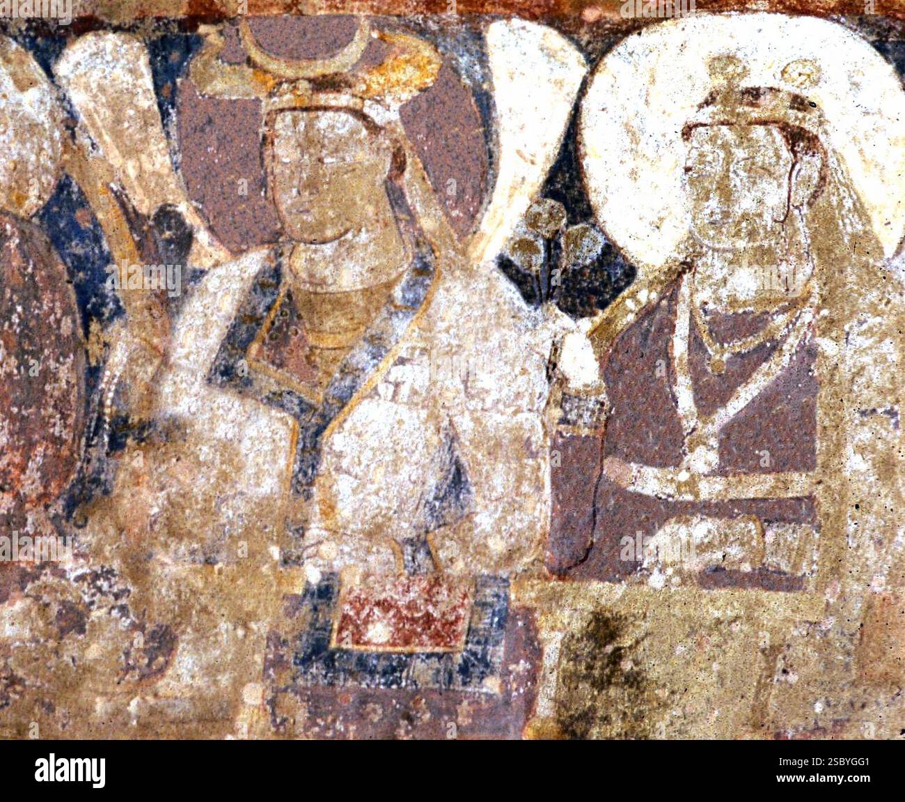 Hephthalite sponsors at Bamiyan (ceiling of the 38 meter Buddha, detail ...
