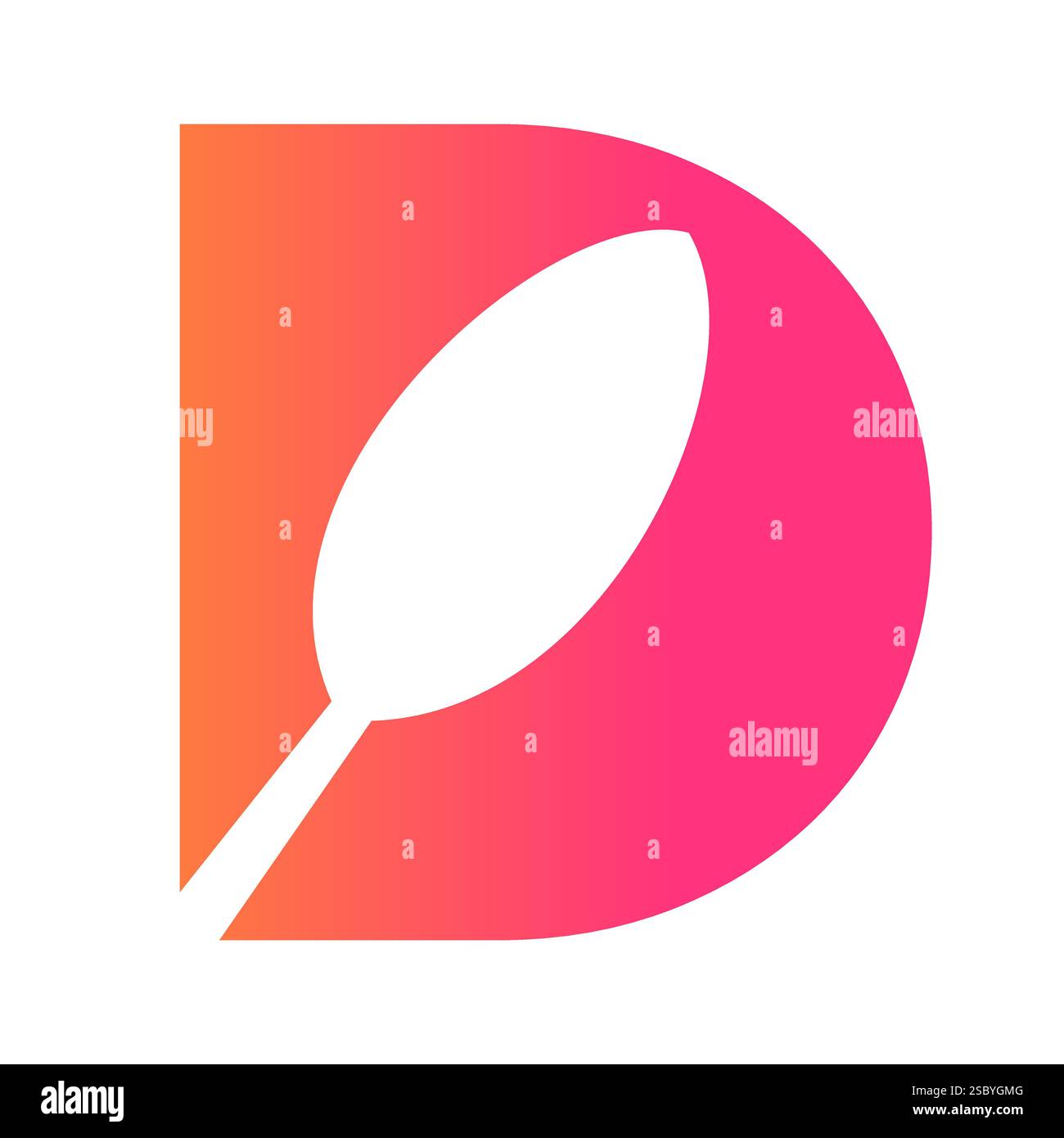 Initial Restaurant Logo On Letter D With Spoon Symbol Vector Template ...