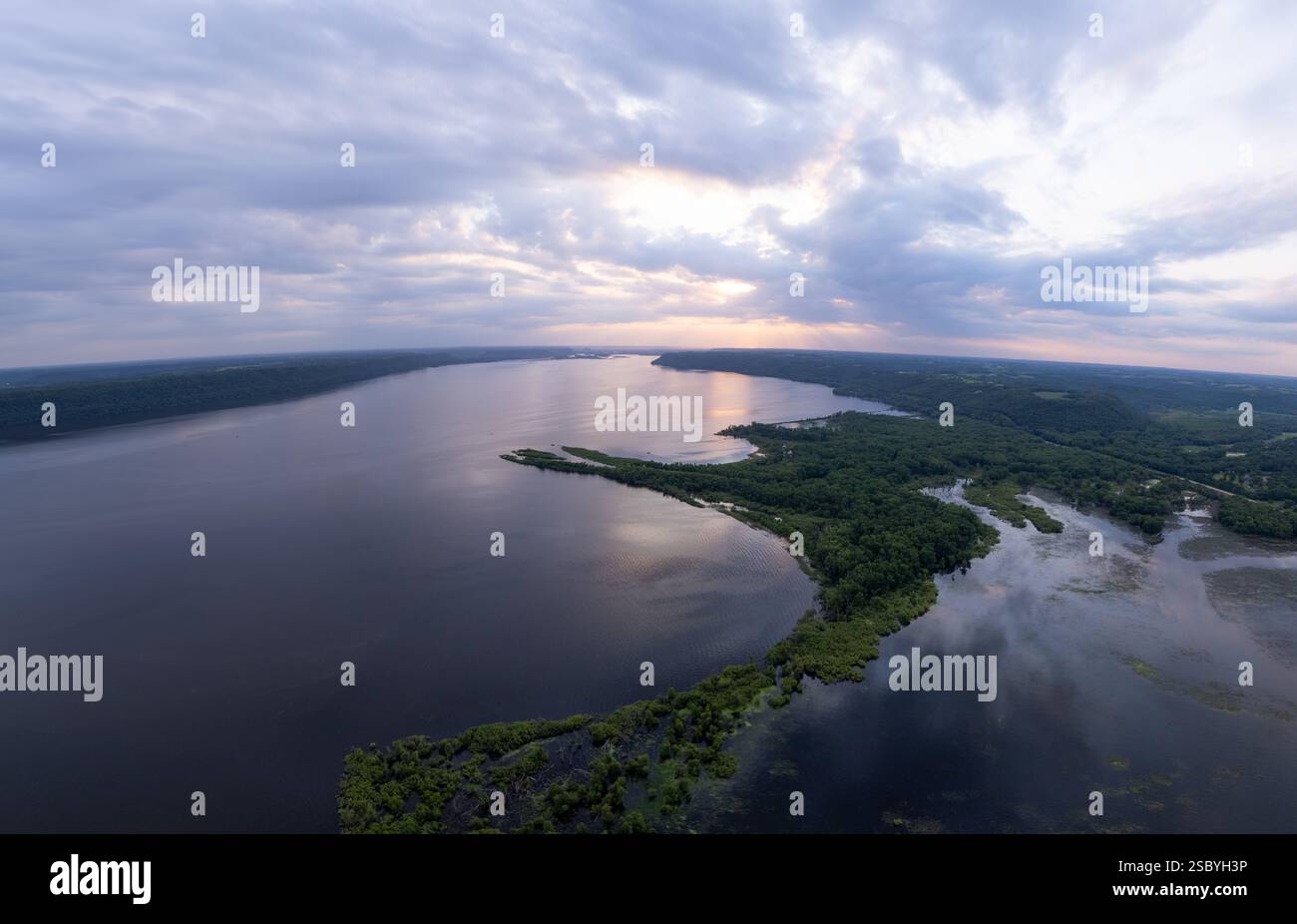Aerial View Lake Pepin, Wisconsin Stock Photo - Alamy