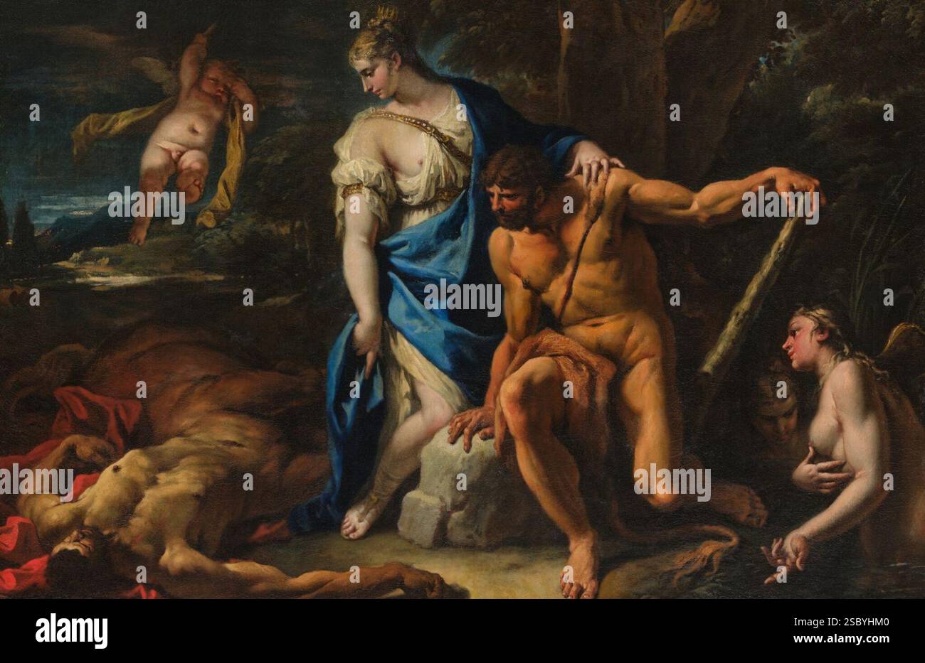 Hercules and Deianira, with the dying centaur Nessus Stock Photo - Alamy