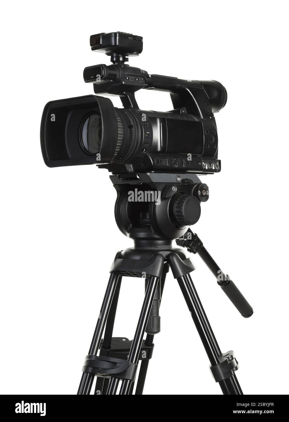 Modern professional video camera isolated on white Stock Photo - Alamy