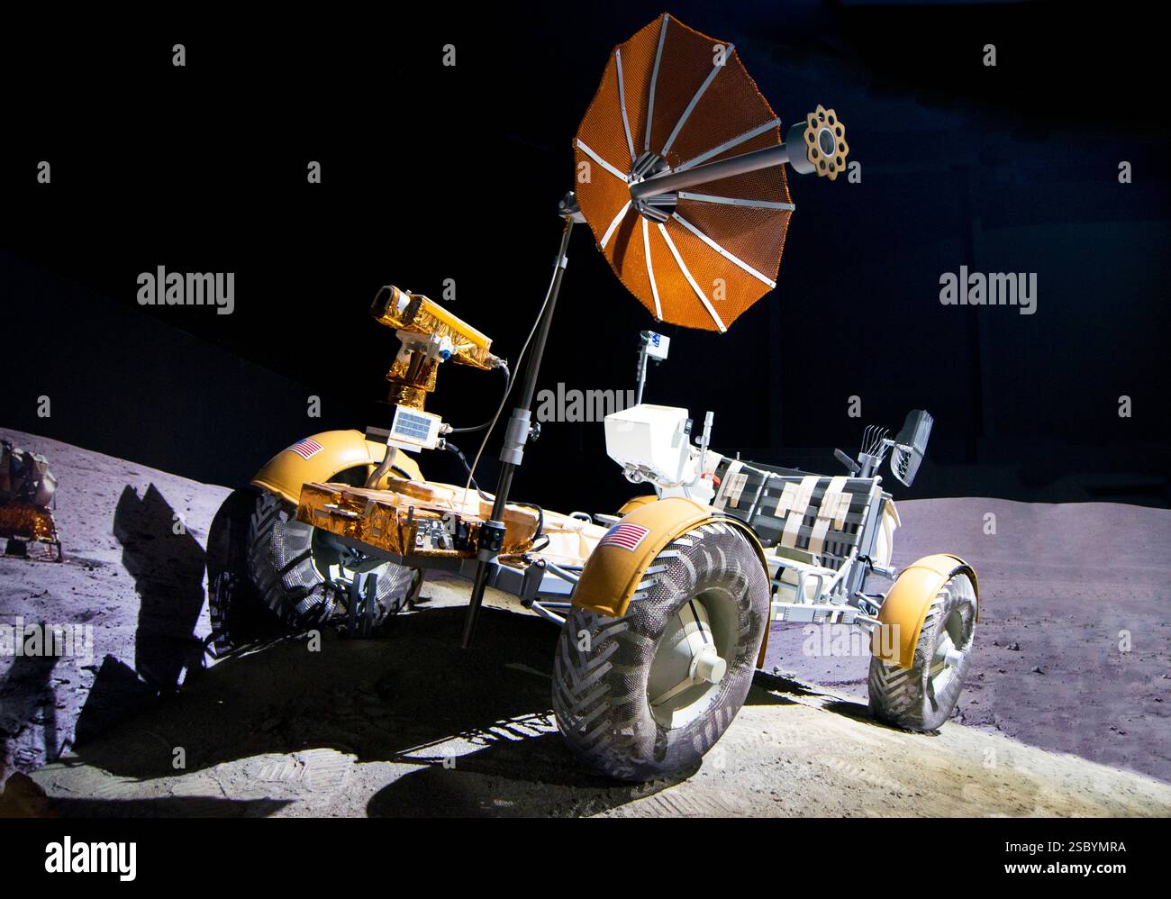 An engineering mock-up of the electrically-powered Apollo lunar roving ...
