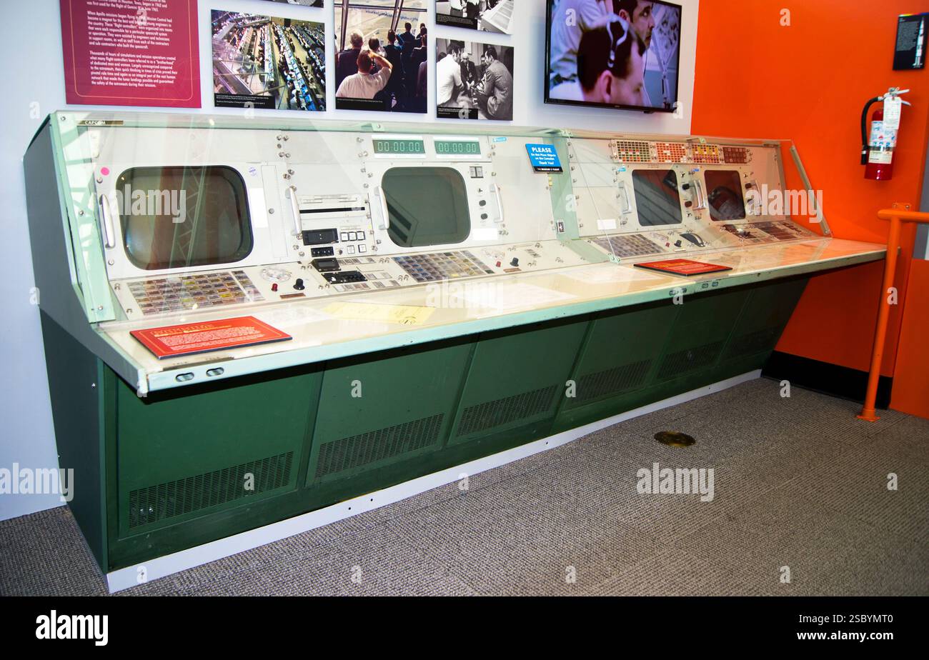 A control console on display at the Museum of Flight in Seattle ...
