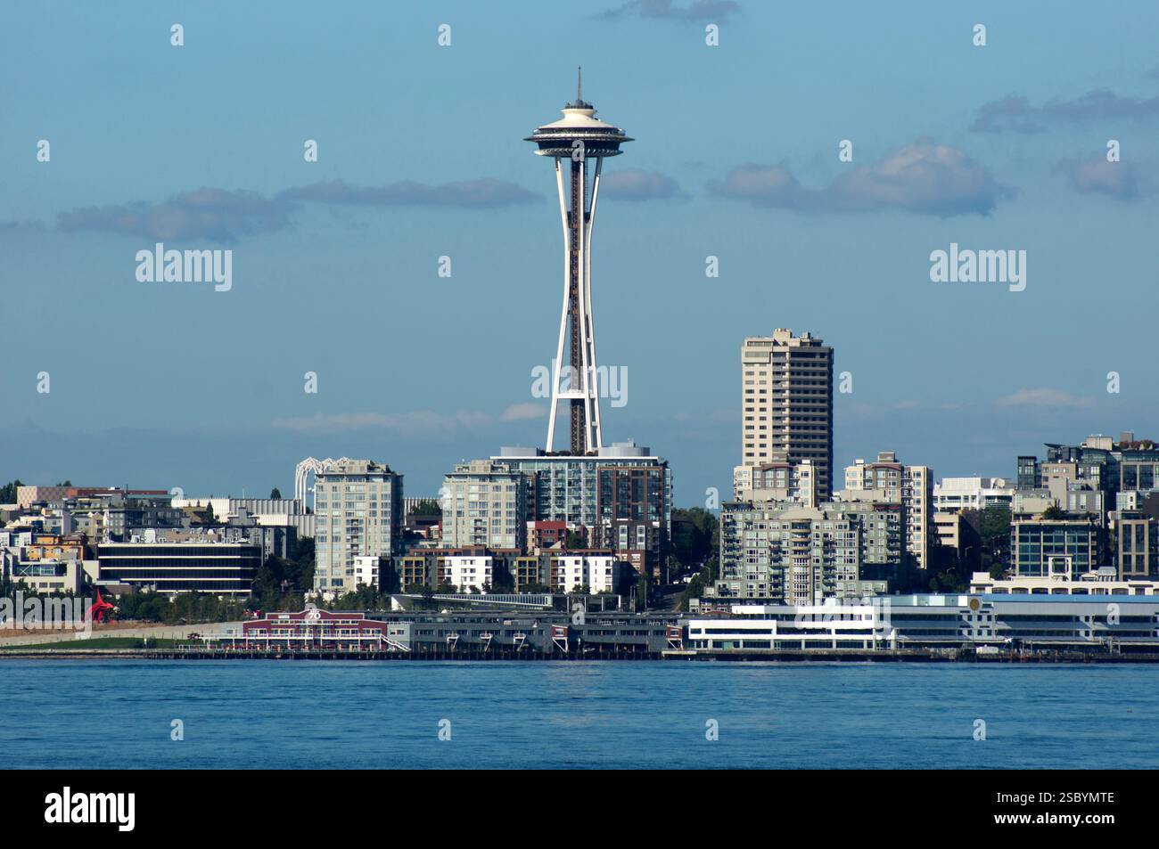 The Space Needle observation tower at the Seattle Center in Seattle ...