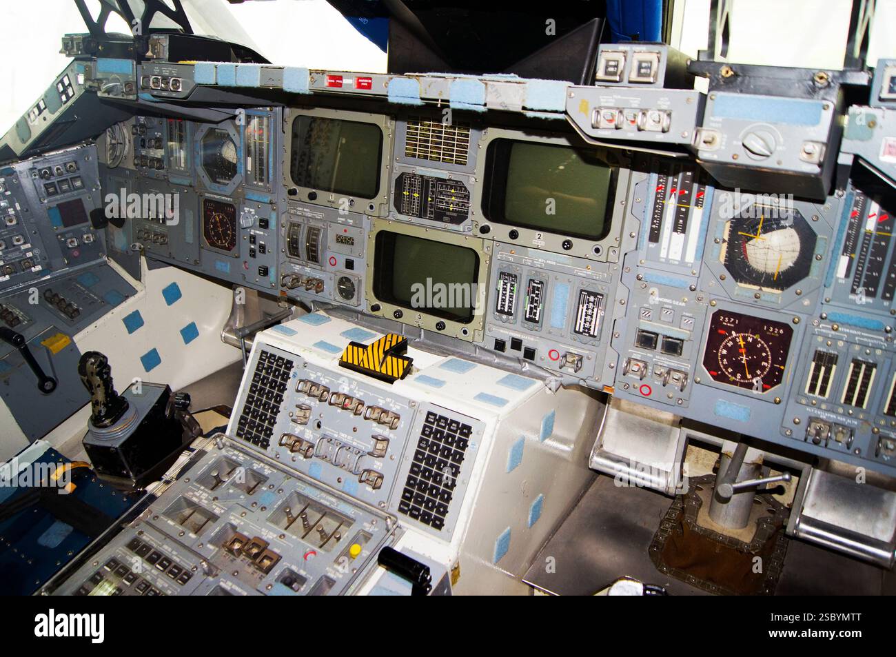 Editorial use only A high-fidelity mock-up of the cockpit display panel ...