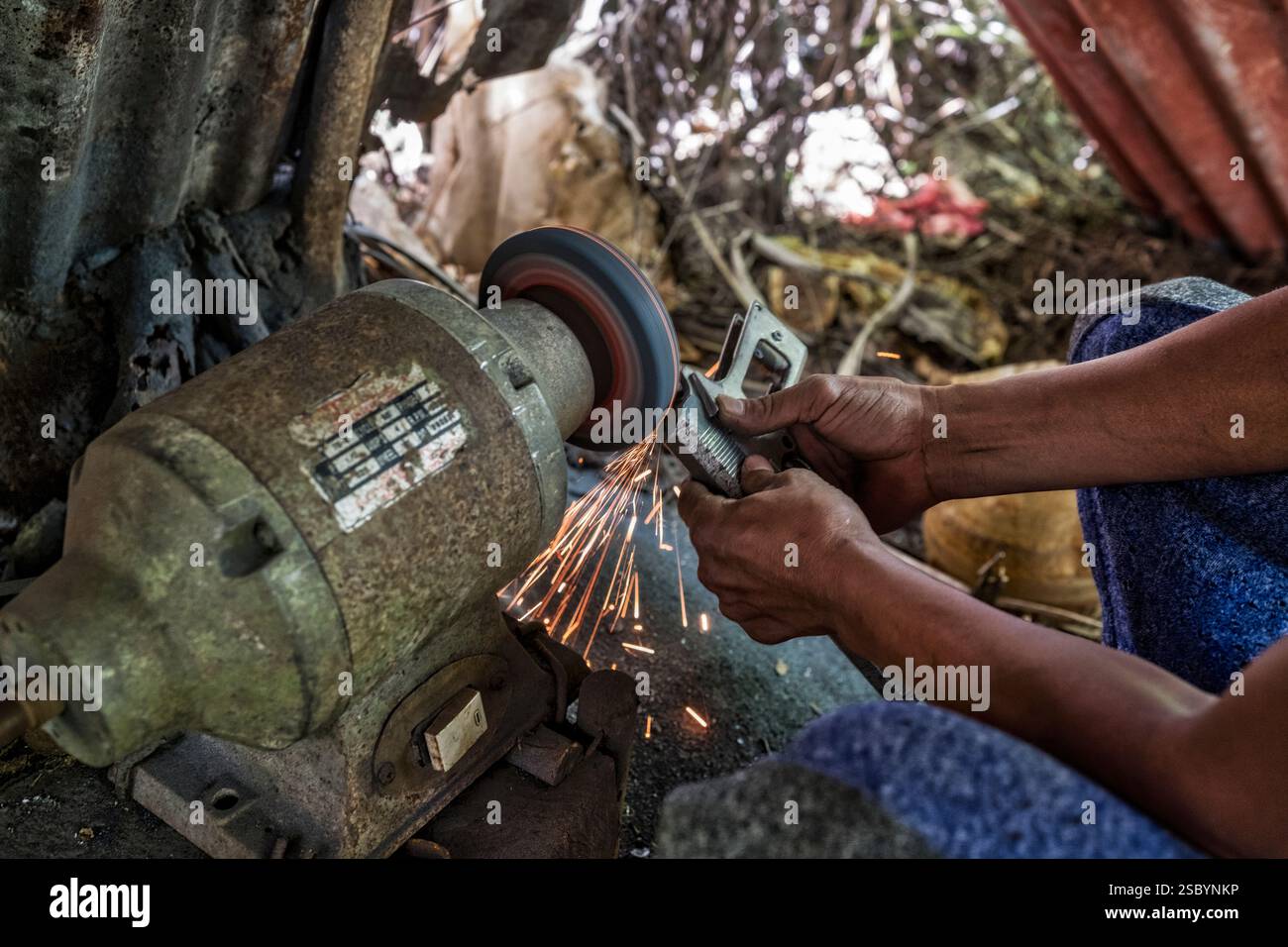 Illegal gun makers in Danao, Cebu island, Philippines, Asia Stock Photo ...