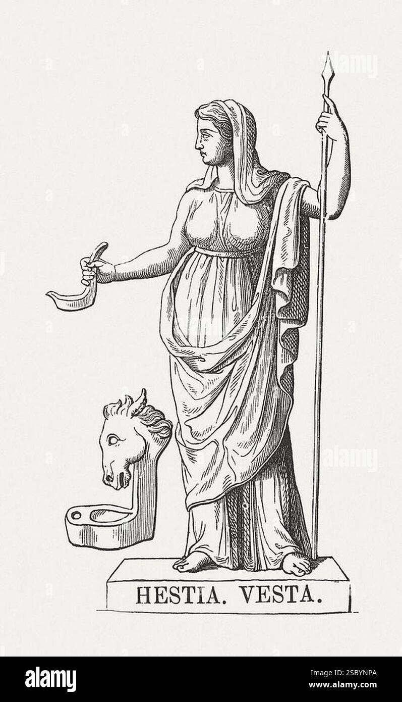 Hestia Greek Goddess Of The Hearth And The Domesticity Stock Photo