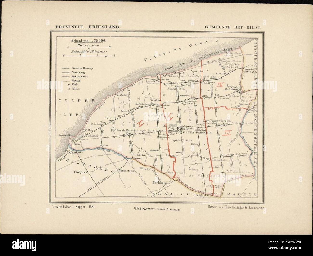 Het Bildt, Gemeenteatlas van Nederland Stock Photo - Alamy