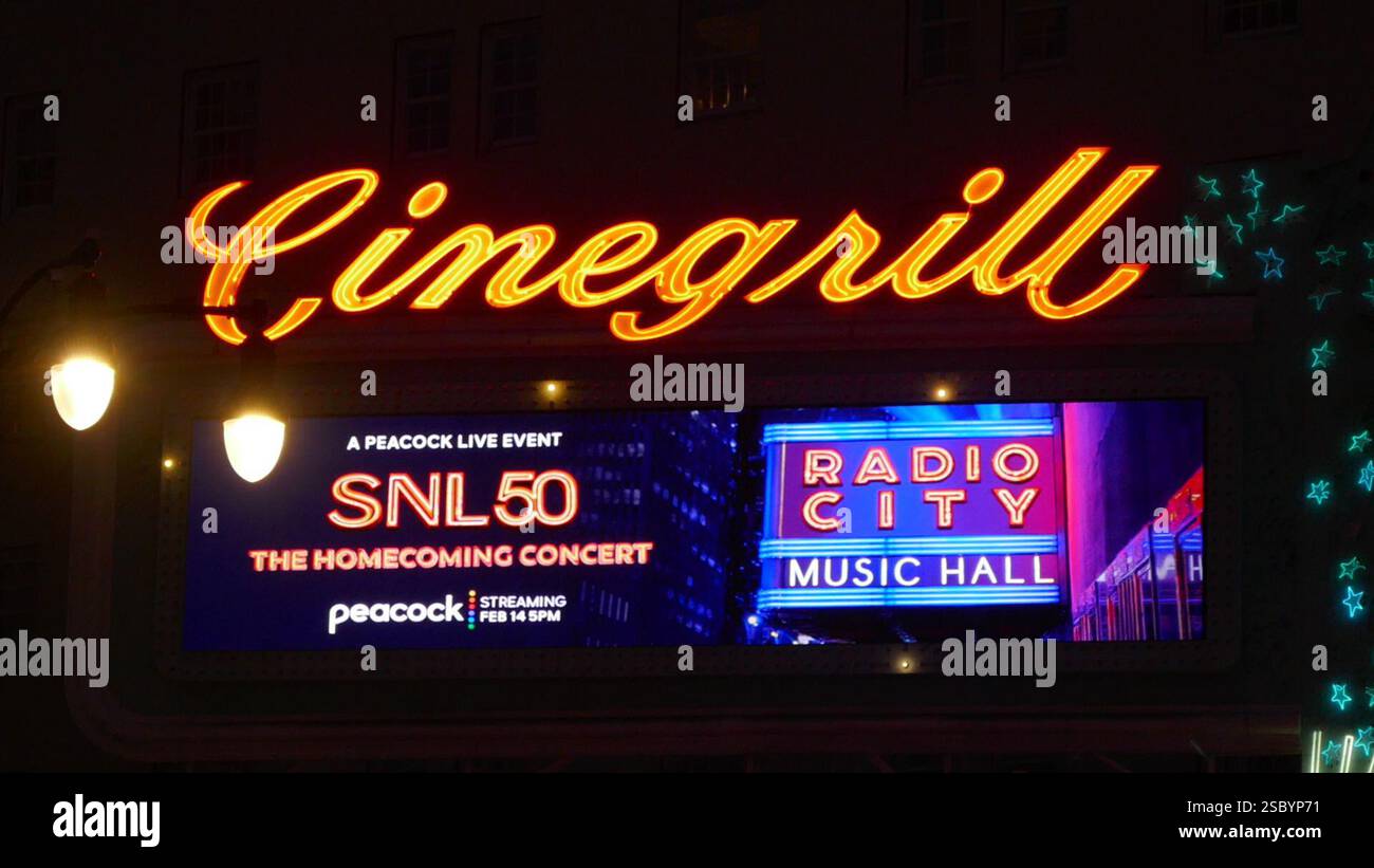 Los Angeles, California, USA 3rd February 2025 SNL 50 Marquee at ...