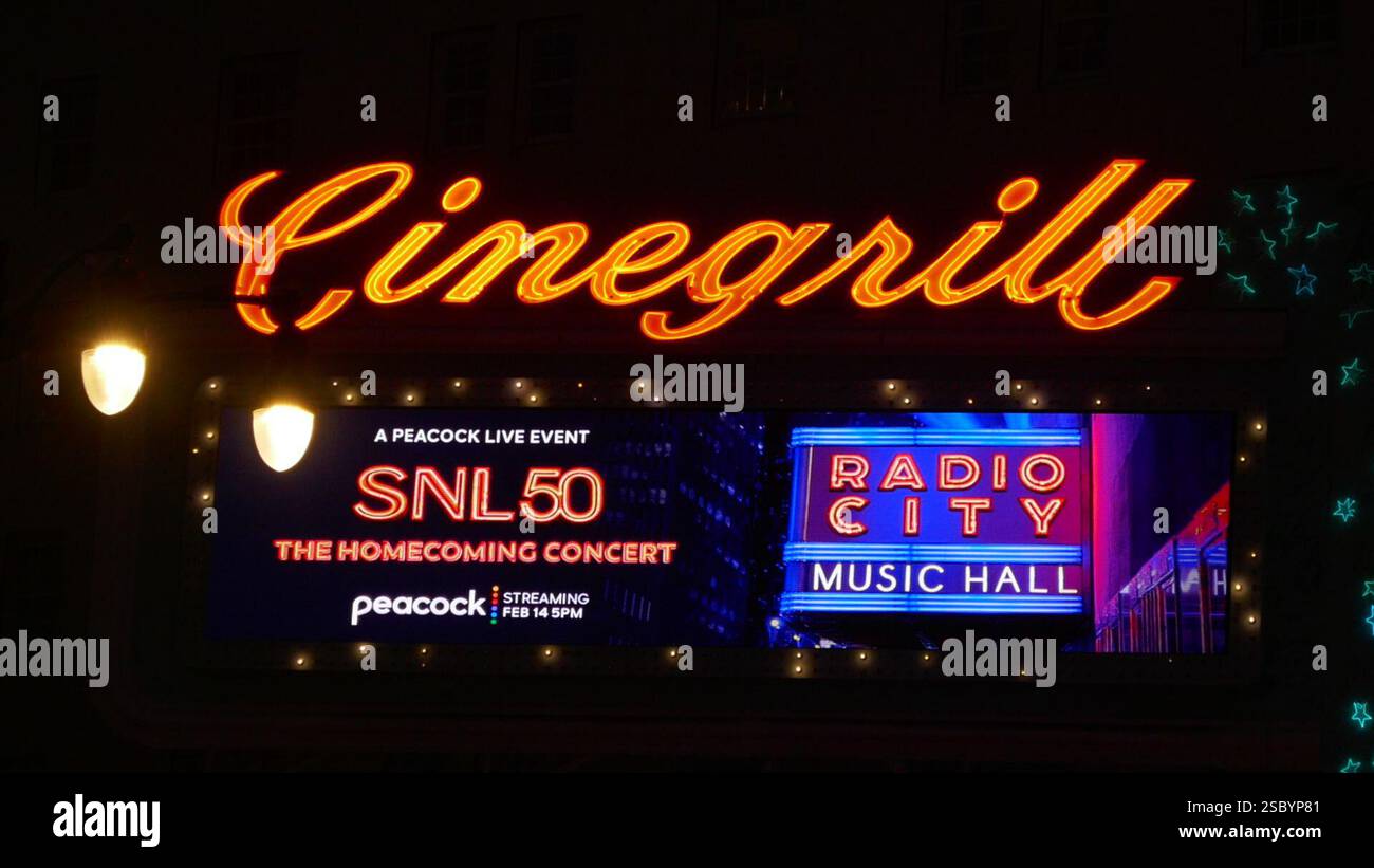 Los Angeles, California, USA 3rd February 2025 SNL 50 Marquee at ...