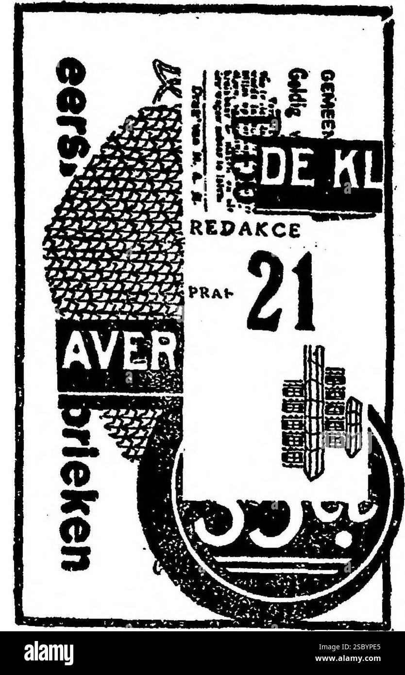 Het Vaderland vol 055 1923-02-03 Avondblad Een teekening van Kurt Schwitters Stock Photo - Alamy